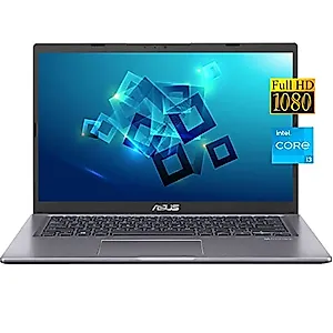 ASUS 2022 Newest VivoBook 14 Laptop, 14 inch IPS FHD Display, Intel Core i3-1115G4, 12GB RAM, 512GB SSD, Fingerprint Reader, Wi-Fi, Bluetooth, Windows 11 Home in S Mode, Bundle with Cefesfy Accessory