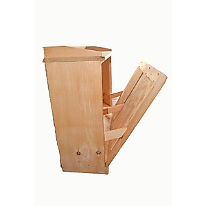 Country Barn Single Tilt-Out Single Trash Cabinet: Efficient and Stylish Trash Cabinet Crafted from Unfinished Pine Wood, is Designed to Hold one13-gallon, Ideal Garbage Can Cabinet