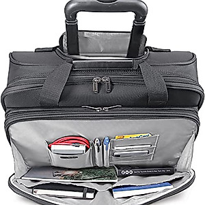 Solo New York Bryant Rolling Laptop Bag, Black/Grey, 14" x 16.8" x 5" (PT136)