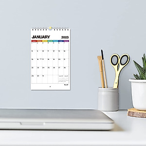 Dunwell Mini Wall Calendar 2023 - (5.5x8.5, Colorful), Use to Dec 2023, Small Notepad Calendar, Little Calendar for Locker, Bulletin Board, Wall, or Desk