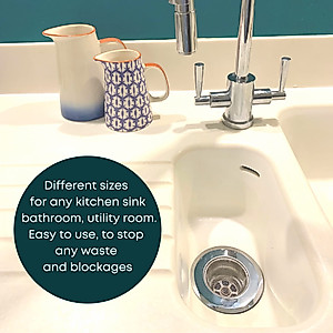 BaraBara Kitchen Sink Strainer, Stainless Steel Sink Drain Strainer, Kitchen Sink Strainer Basket, 6 Pieces Ideal for Kitchen, Bathroom, Shower Room.