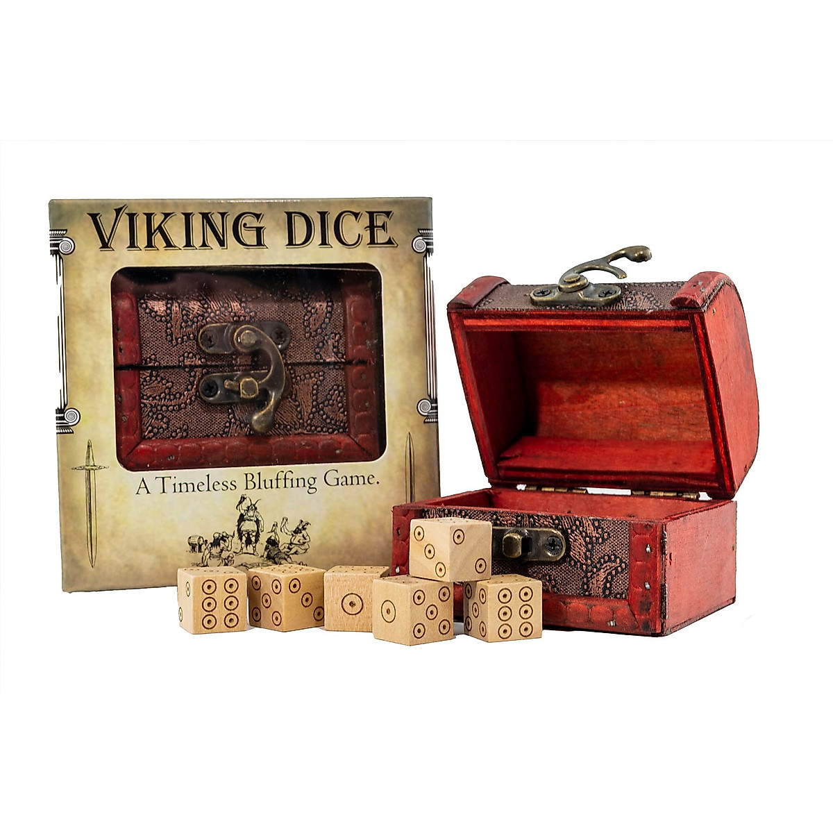 Ancient Toys Viking Dice from A Fast-paced Bluffing Game Similar to Liar’s Dice, Mia, Dudo and Perudo. Great Party Game That is Fun and Easy to Learn!…