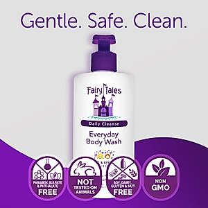 Fairy Tales Daily Cleanse Kids Body Wash, Everyday Body Wash for Kids and Toddler- Soap for Bath or Shower, No Harsh Chemicals or Toxins - 16oz
