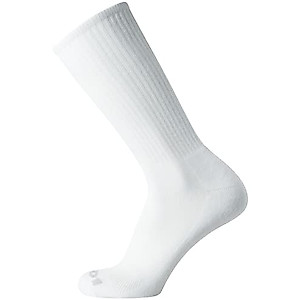 AND1 Men's Socks - Athletic Cushion Crew Socks (24 Pack), Size 6-12.5, White