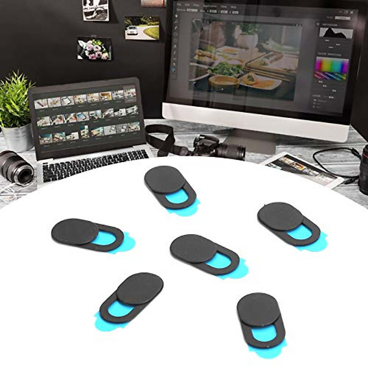 Ufolet Webcam Cover, Stable Structure Convenient Protection Cover Sticker for Laptops PCs and Tablets