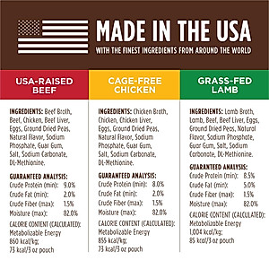 Instinct Healthy Cravings Grain Free Recipe Variety Pack Natural Wet Dog Food Topper by Nature's Variety, 3 Ounce (Pack of 12)