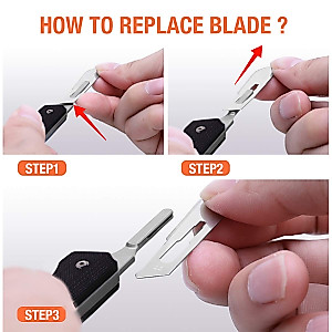 edcfans EDC Folding Scalpel Knife: G10 Handle, EDC Pocket Utility Knife with 10 Replaceable Scalpel Blades.