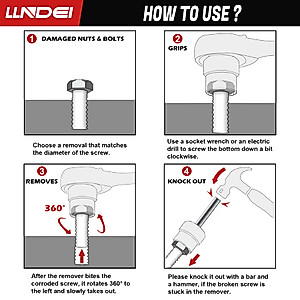 LLNDEI Upgrade Lug Nut Remover Bolt Extractor Set ½ in. and ⅜ in. Drive, Impact Bolt Nut Remover Socket Tool, Chrome-Molybdenum Steel, 1/2"&3/8" Dr. Twist Socket Set with Black Case (22PCS)