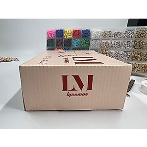 Lynnmos Clay Beads 8000 Pcs 2 Boxes Bracelet Making Kit - 24 Colors Polymer Clay Beads for Bracelet Making Set - Heishi Disc Beads for Jewelry Making kit with Charms and Gift Pack for Girls