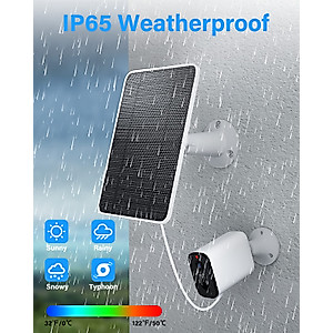 Upgraded Solar Panel Charging Compatible with Pro 5S, Arlo Pro 4, Pro 3, Pro 3 Floodlight, Ultra 2, Ultra, 4W Solar Panel with 9.8ft Charging Cable, IP65 Waterproof, Includes Secure Wall Mount, 2 Pack