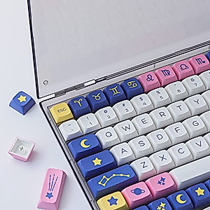 JOMKIZ Keycap Storage Box ABS Material New Upgraded High Transparent Full 104 Key Box for XDA Cherry SA OEM CSA Mechanical Keyboard Keycaps(Keycap Storage Box Only)