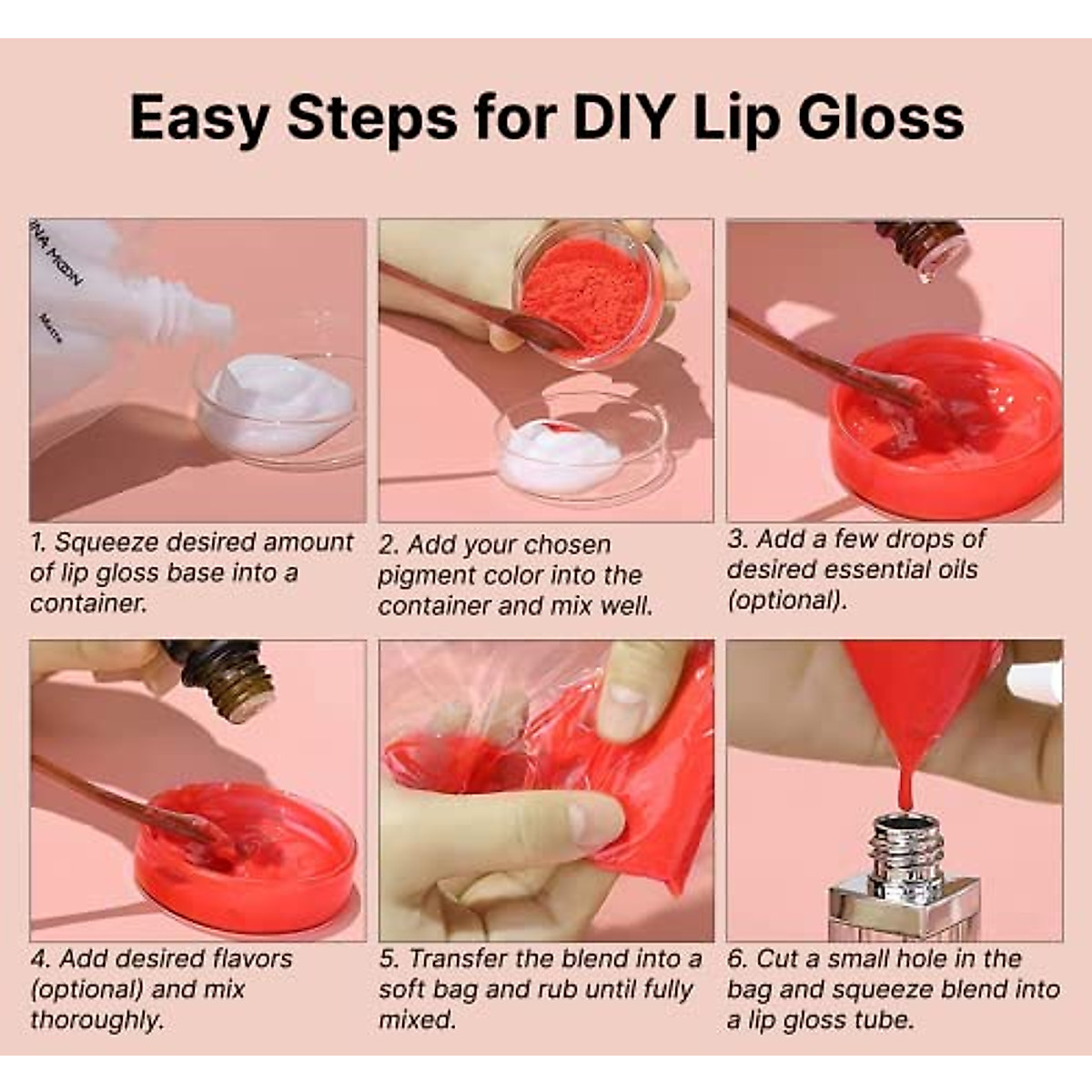 Clear Lip Gloss Base for DIY Lip Gloss Kit - 7.05oz Versagel w/ Olive Oil & Vitamin E for Smooth, Hydrated, Moisturized Lips - Fragrance-Free, Safe for Sensitive Skin - Small Business DIY Supplies