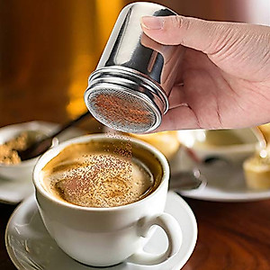 Accmor 3pcs Powdered Sugar Shaker Duster, Cinnamon Shaker Flour Sifter, 7oz Stainless Steel Fine Mesh Dredges Shakers for Cinnamon Flour Salt Pepper