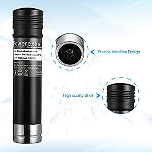 Powerextra 3.6V 3.0Ah Replacement Battery Compatible for Black & Decker Versapak VP100 VP100C VP110 VP110C VP105 VP105C VP143 Sears-Craftsman Pivot180 PLR36NC