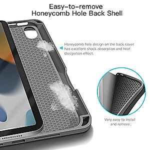 BloxFlag iPad Mini 6 Case 2021 6th Generation 8.3 Inch Smart Folio Stand Protective Cover with Pencil Holder/Pocket/Auto Sleep/Wake Function Vegan Leather Case for iPad Mini 6th Gen (Green)