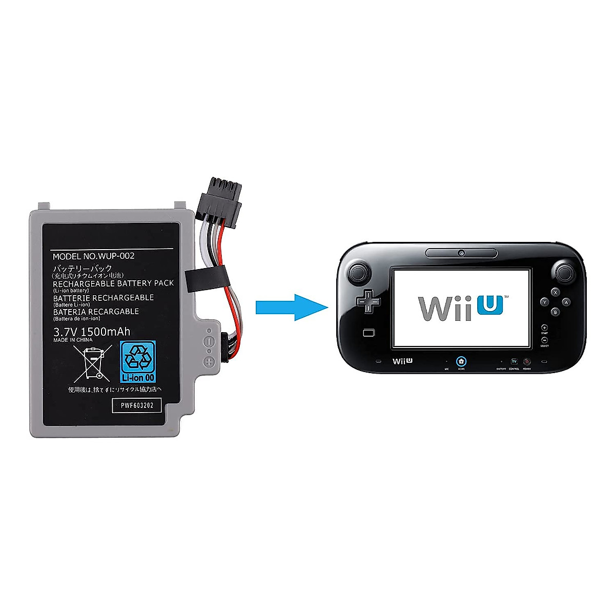 Duotipa Battery WUP-002 Compatible with Gamepad Controller