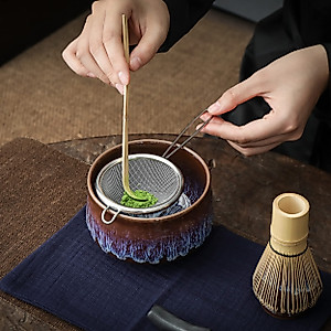 TEANAGOO Matcha Tea Set, Japanese Tea Set, Matcha Bowl, Matcha Bamboo Whisk, Scoop, Sifter, Matcha Whisk Holder, Matcha whisk stand, Matcha whisk set N16,Matcha Green Tea Powder Kit. Matcha Tea Kit…