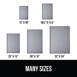 GORILLA GRIP 100% Waterproof Raised Edge BPA Free Silicone Pet Feeding Mat, Dog Cat Food Mats Contain Spills Protects Floors, Placemats for Cats and Dogs Water Bowl, Pets Accessories 28x18 Gray