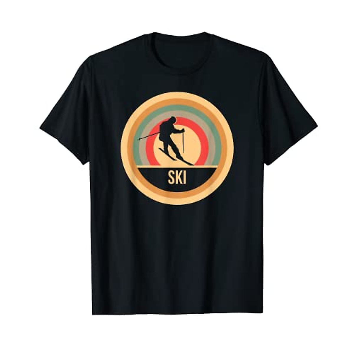 Retro Vintage Skiing T-Shirt for skiers