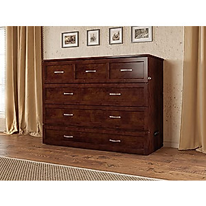 AFI Deerfield Murphy Bed Chest Full, Walnut