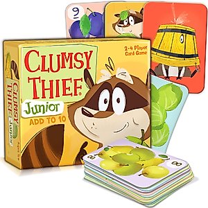 Melon Rind Clumsy Thief Junior Math Card Game, Adding to 10 Learning Game for Kids Ages 5-7+, Award-Winning Family Game for 2-4 Players, Educational Kids Game to Develop Math Skills with Confidence