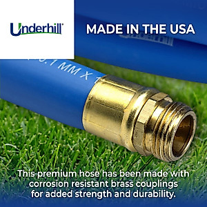 Underhill ShortyPro UltraMax Commercial Garden Water Hose, Lightweight, Heavy-Duty, Flexible, Anti-Kink, 1200 psi, H10-S10, 1 Inch x 10 ft, Blue