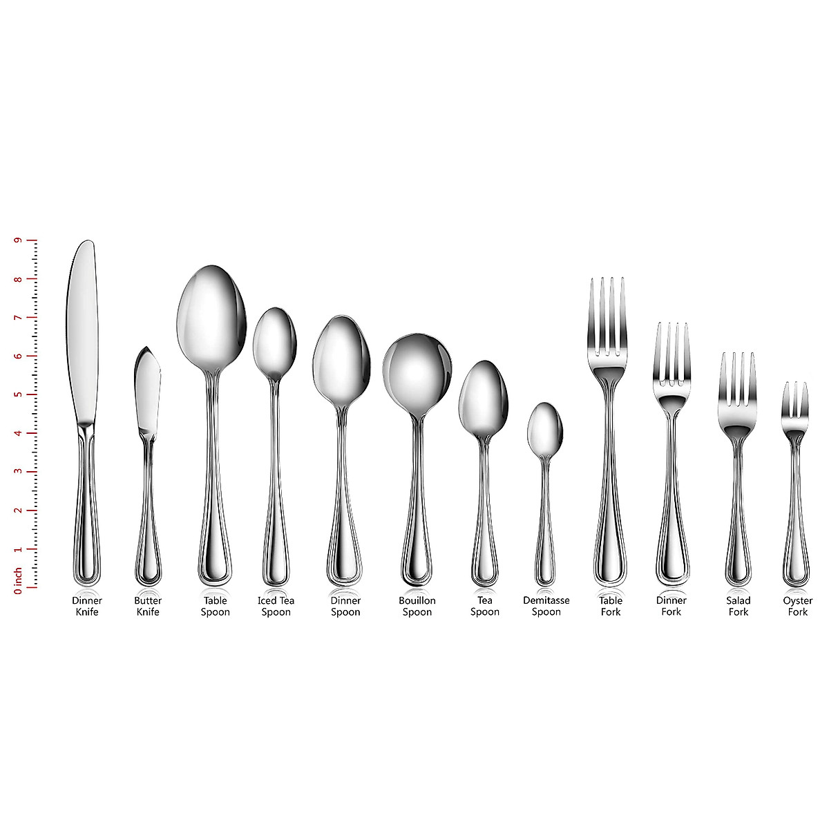 New Star Foodservice 58109 Slimline Pattern, 18/0 Stainless Steel, Serving Fork, 8.25-Inch, Set of 12