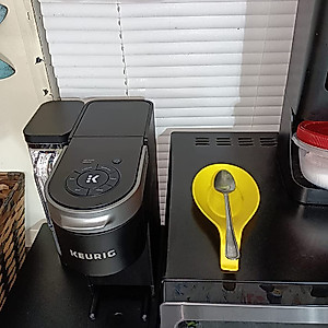 2Pack Spoon Rest with Pot Lid Holder, Foldable Cooking Ladle/Spatula/Spoon Holder Organizer with Drip Pad for Stove Top, Heat-Resistant Utensil Rest for Kitchen Countertop (Ivory)