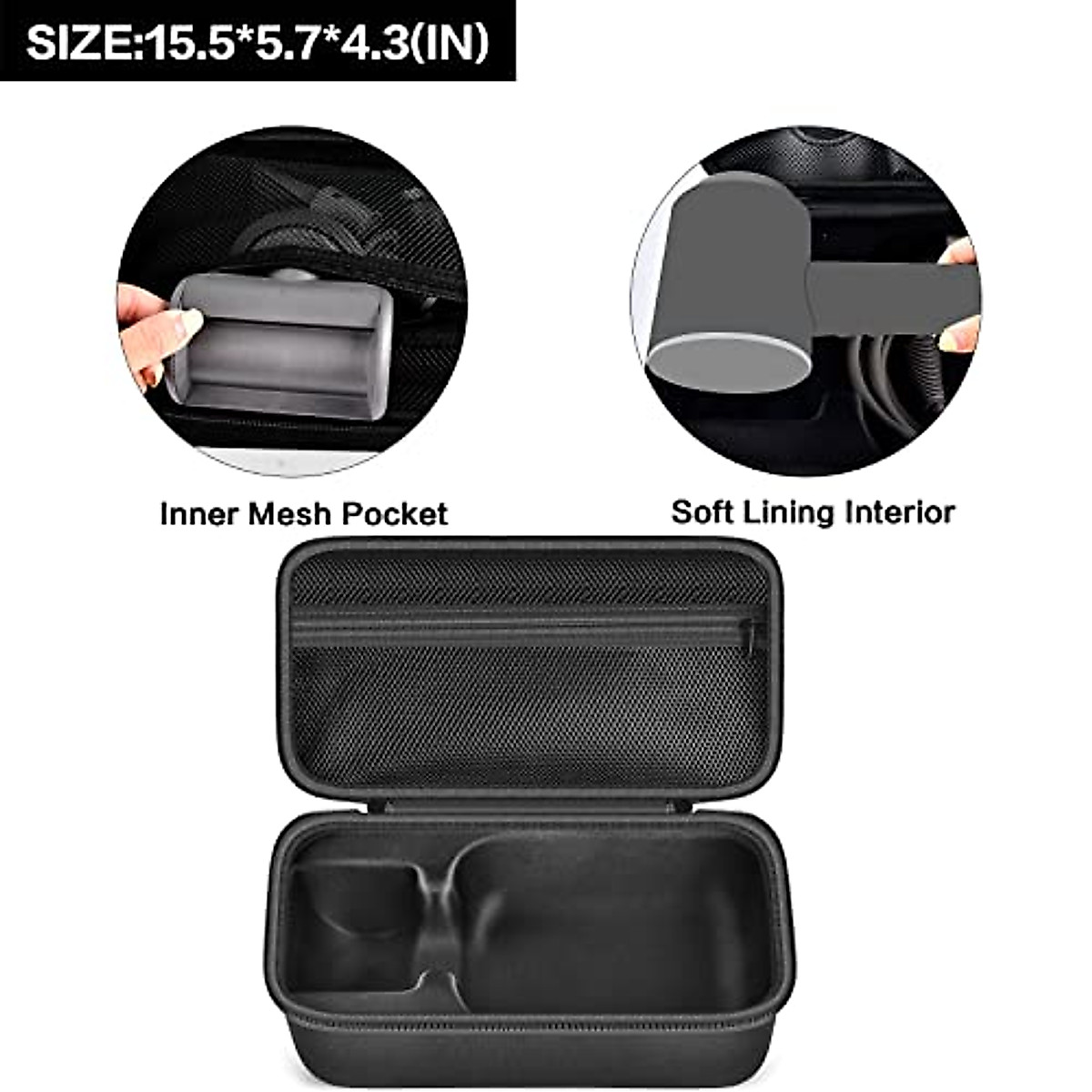 Case Holder Blow Dryer Storage Bag Fits for Dyson Supersonic Hair Dryer Limited Gift Set Edition and Accessories(Box Only-Black