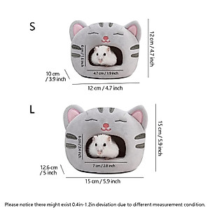 Rat Hamster Warm Bed House Cushion Hamster Bed Hamster Accessories Hamster Hideout Hamster Cotton Nest Winter Warm Mushroom House Small Pet Golden Bear Honey Bag Gliding Supplies Plush