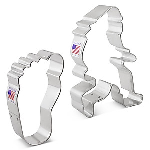Bigfoot Sasquatch Cookie Cutters 2-Pc. Set Made in USA by Ann Clark, Bigfoot, Foot