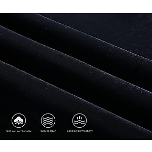 Monkeysell Velvet Grand Piano Cover Dustproof Baby Piano Cover Decorative Full Piano Cover Cloth Soft Bordered Triangle Decorated Protective Cover Cloth (BLACK)
