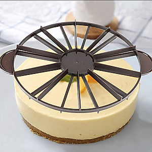 Round Cake Slice & Pie Slicer Marker, Cake Cutter Cake Divider, Cheesecake Cutter, Double Sided Cake Portion Marker, 10 or 12 Slices-Works for Cakes Up To 10-Inches Diameter