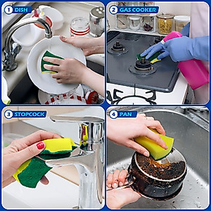 Kitchen Cleaning Sponges,24 Pack Eco Non-Scratch for Dish,Scrub Sponges