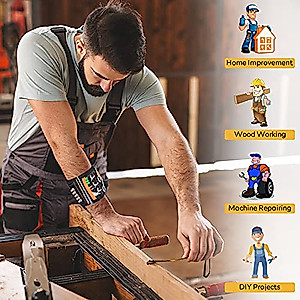 Magnetic Wristband - Cool Gadgets Gifts for Men Dad Him Boyfriend Husband - Tool Belts with 15 Strong Magnets for Holding Screws Nails Wrenches Drill Bits