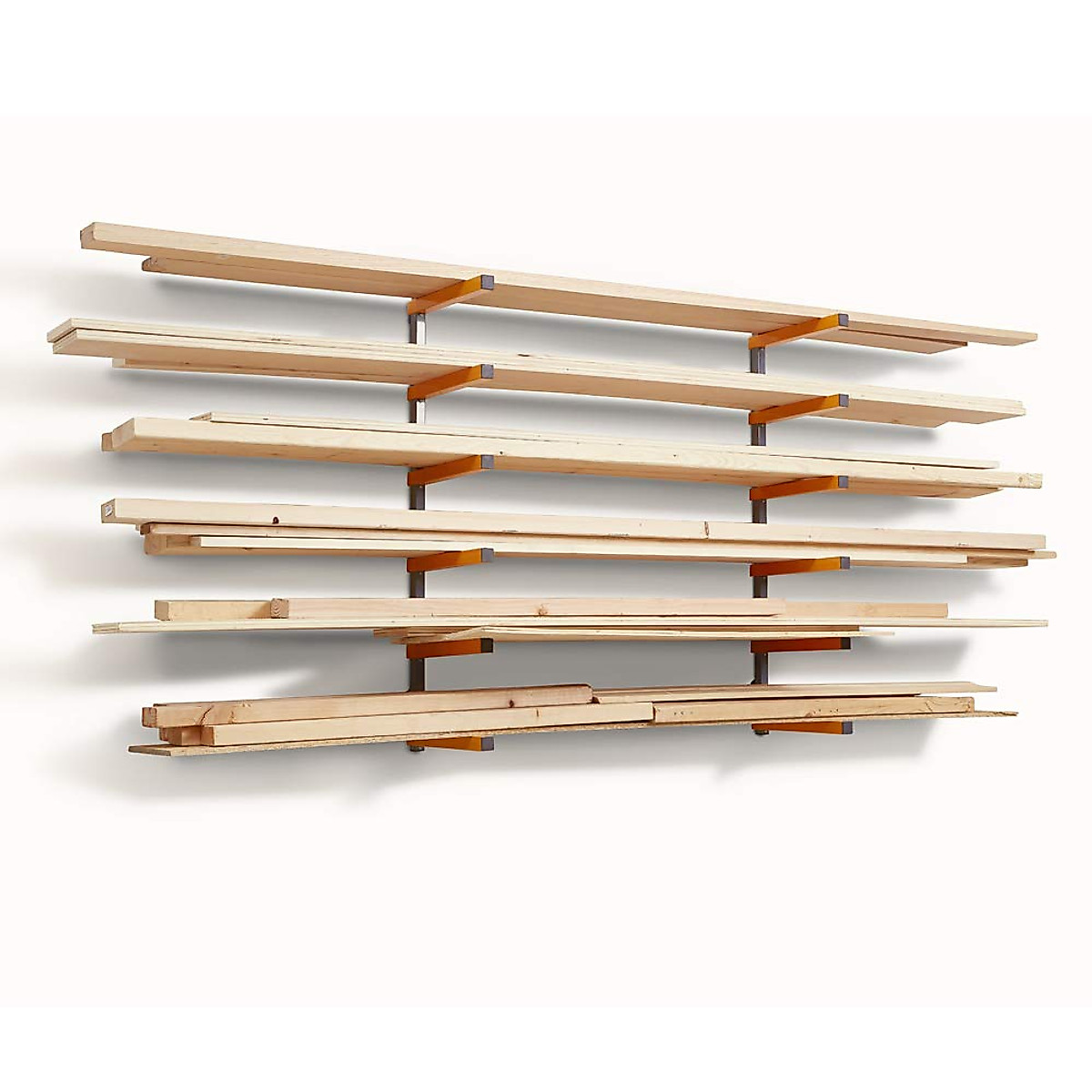 Bora Portamate Speedhorse Sawhorse Pair (PM-4500T, Orange) and Bora Wood Organizer and Lumber Storage Metal Rack (PBR-001)