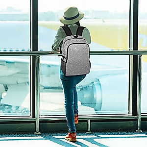 Silver White Glitter Texture Silver White Sparkling Shiny Background Folded Backpack Laptop Backpack Schoolbag Daypacks Purse Casual Shoulders Bag Knapsack College Students Bookbag