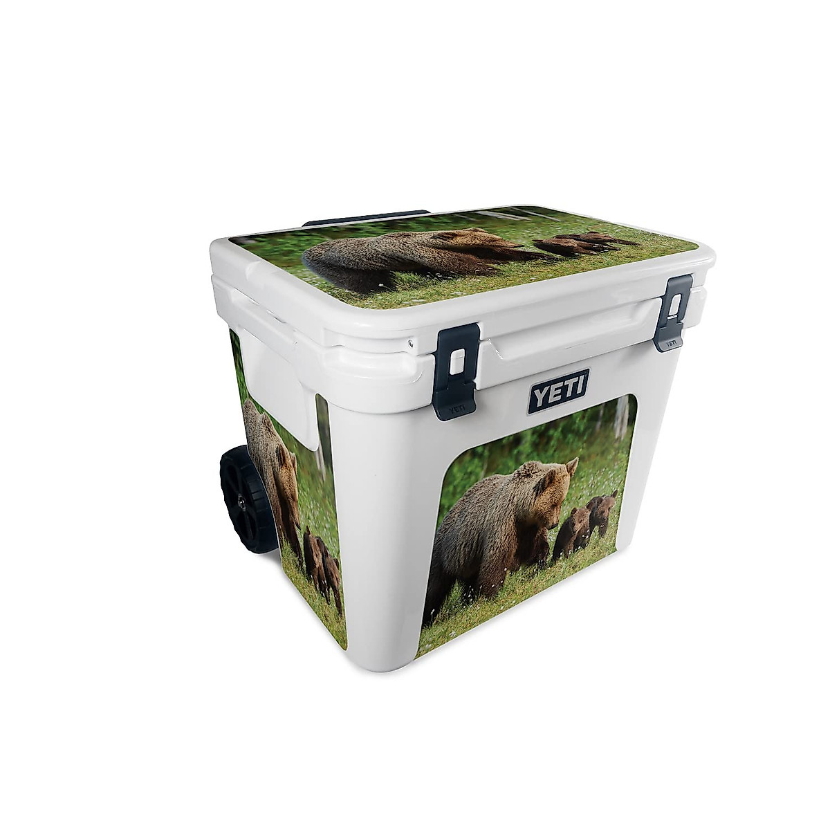 MightySkins Skin Compatible with Yeti Roadie 60 Wheeled Cooler - Grizzly | Protective, Durable, and Unique Vinyl Decal wrap Cover | Easy to Apply, Remove, and Change Styles | Made in The USA