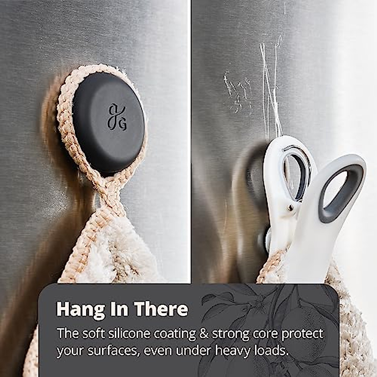 Greater Goods, Silicone Magnets, Onyx Black/Food Safe Silicone, Magnets for use with Sous Vide Machine, Sous Vide Magnets, Food Safe Magnets for Sous Vide Cooker, 8/Pack, Designed in St. Louis