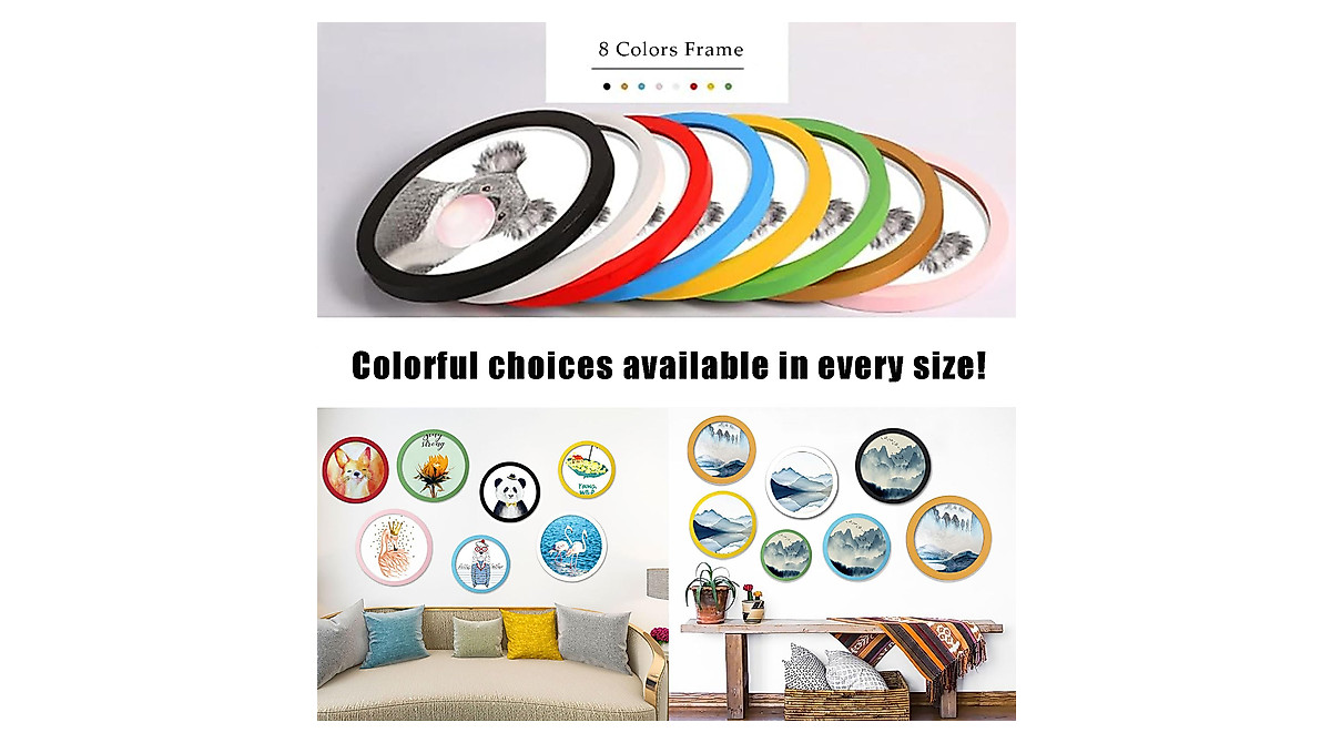 Colorful Round Photo Frame for Stylish Home Decor