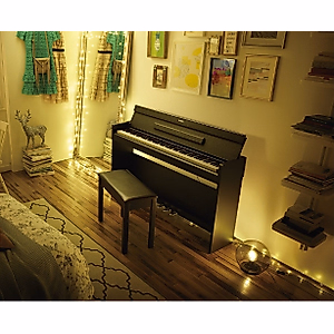 Yamaha YDP-S34 Arius Series Slim Digital Console Piano, Black Walnut