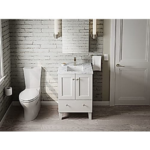 KOHLER K-8188-0 Vitreous China 11 inch x 11 inch Undermount Square Bathroom Sink, White