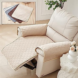 NNSMUN Sofa Armrest Cover, Sofa Protector for Recliner Chair Arm Cover, Pet Dog Couch Covers for Armchair Seat, Living Room Slipcover, Furniture Protector Corner Sofa (Camel,1 Piece (23x35))