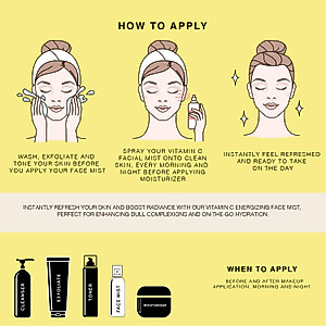 Vitamin-C Face Mist and Setting Spray for All Skin Types - Enhanced with Hyaluronic Acid, Aloe Vera and Rose Water - Skin Brightening, Anti-Aging, Moisturizing, Pore Minimizing - 4 Fl Oz