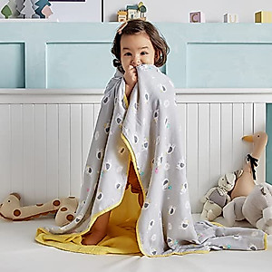 DaysU 6-Layer Muslin Swaddle Blankets for Newborn Babies, Soft Breathable Muslin Baby Blankets Unisex for Boys Girls, Baby Crib Toddler Bed, Large 47" x 47", 1 Pack - Elephant