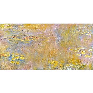 Posterazzi Waterlilies-Yellow Nirvana Poster Print by Claude Monet, (24 x 48)