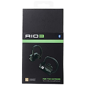 ERATO Rio True Wireless Sport Earphones - Bluetooth Compatible Waterproof with Microphone - Black (AERO03BK)