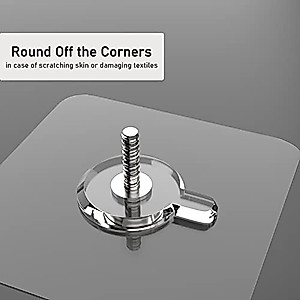 JIQGOZBAN Adhesive Hooks Kitchen Bathroom Wall Hooks, Heavy Duty 13lb(Max) Nail Free Sticky Picture Hangers, Stainless Hooks Reusable Utility Towel Bath Ceiling Hooks 10 Packs