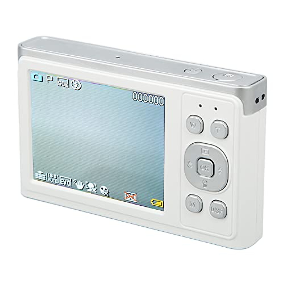 Digital Camera, 2.88in IPS HD Screen 50MP Pixels Portable Camera LED Fill Light AF Autofocus for Video Recording (White)