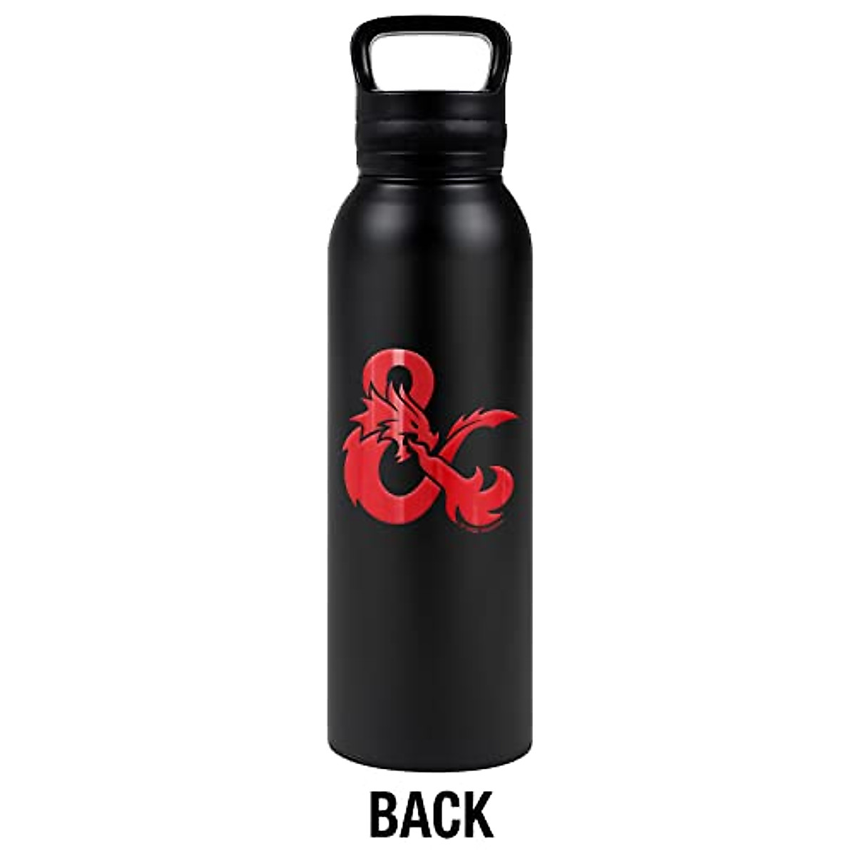 Dungeons & Dragons OFFICIAL Ampersand Logo 24 oz Insulated Canteen Water Bottle, Leak Resistant, Vacuum Insulated Stainless Steel with Loop Cap